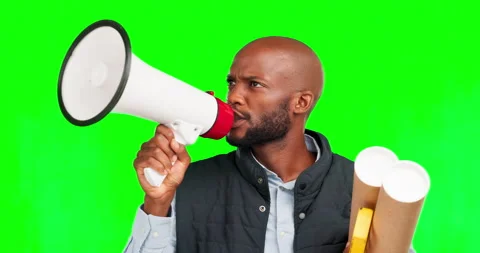 Megaphone, construction and an engineer ... | Stock Video | Pond5