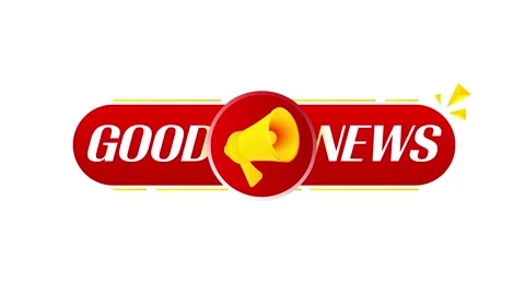 Megaphone with good news banner on white... | Stock Video | Pond5