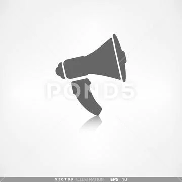 Megaphone loudspeaker icon. Loud hailer symbol.: Royalty Free #239260622