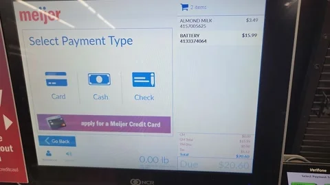 Meijer Pinpad Kiosk Checkout Register Pa... | Stock Video | Pond5