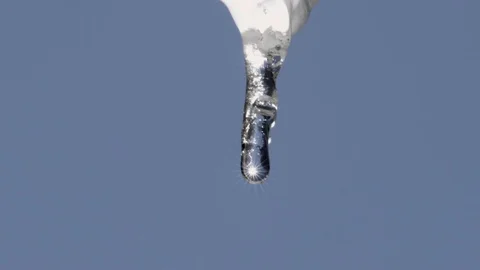 Melting Ice - Water drop in slow motion ... | Stock Video | Pond5