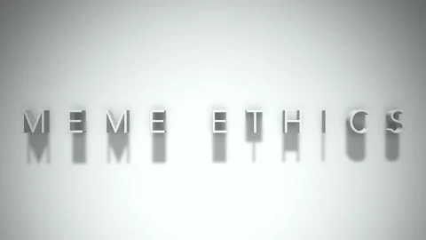meme ethics 3D title animation with shad... | Stock Video | Pond5