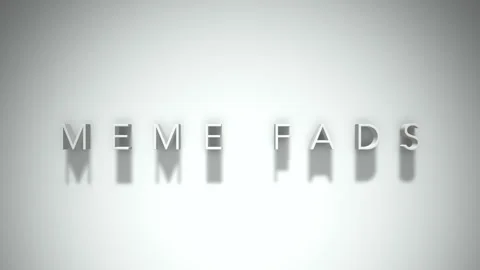 meme fads 3D title animation with shadow... | Stock Video | Pond5
