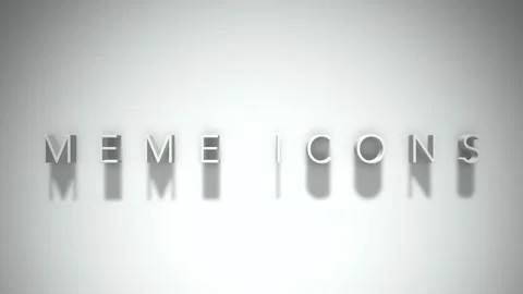 meme icons 3D title animation with shado... | Stock Video | Pond5