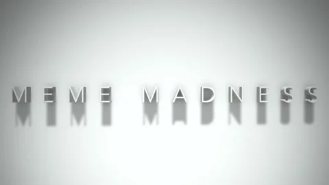 meme madness 3D title animation white te... | Stock Video | Pond5