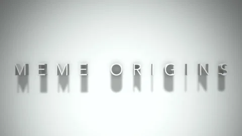 meme origins 3D title animation white te... | Stock Video | Pond5