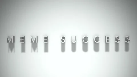 meme success 3D title animation white te... | Stock Video | Pond5