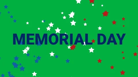 memorial day isolated green screen | Stock Video | Pond5