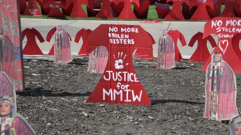 Memorial to the missing and murdered Ind... | Stock Video | Pond5