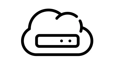 memory cloud storage black icon animatio... | Stock Video | Pond5