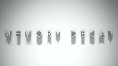 memory decay 3D title animation white te... | Stock Video | Pond5