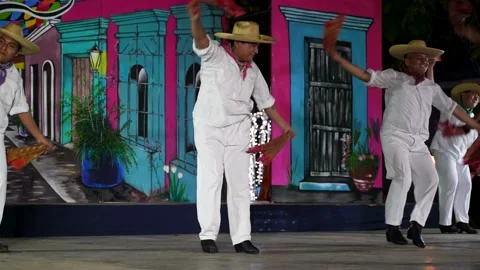 Men dancing a Mexican cultural folk danc... | Stock Video | Pond5