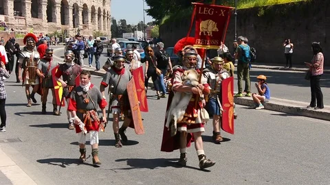 Roman Soldiers Marching Stock Footage ~ Royalty Free Stock Videos | Pond5