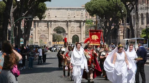 Roman Soldiers Marching Stock Footage ~ Royalty Free Stock Videos | Pond5