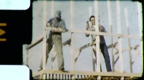 Vintage Construction Stock Footage ~ Royalty Free Stock Videos | Pond5