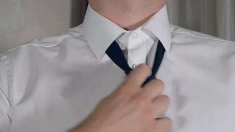 Men Hands Take Off The Tie And Unbutton ... | Stock Video | Pond5