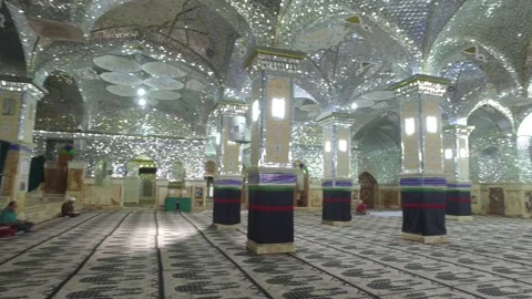 Men praying in the Shrine of sultan Ali,... | Stock Video | Pond5