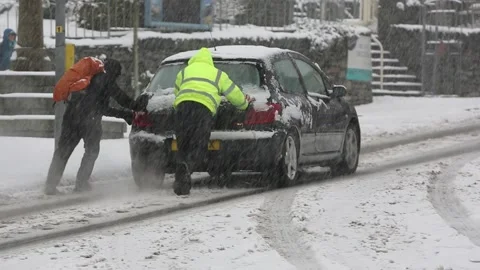 Pushing The Car Stock Videos – Royalty-Free HD & 4K Videos