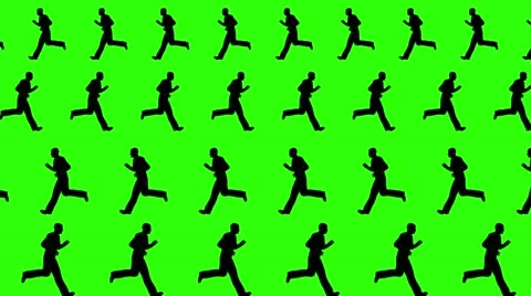 Men Running in Different Directions on a... | Stock Video | Pond5