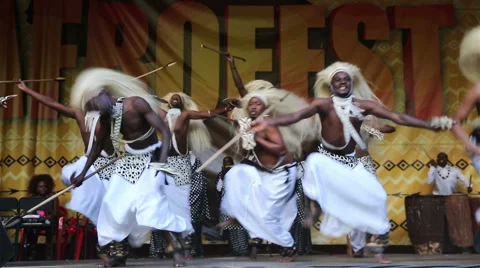 Men from Rwanda perform traditional Afri... | Stock Video | Pond5