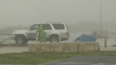 Men Struggle In Hurricane Force Storm Wi... | Stock Video | Pond5