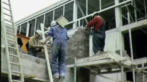 Vintage Construction Stock Footage ~ Royalty Free Stock Videos | Pond5