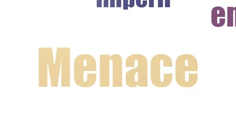 Menace Tag Cloud Animated Isolated On Wh... | Stock Video | Pond5