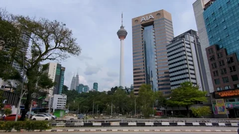 Menara KL Tower, Petronas Twin Towers, a... | Stock Video | Pond5