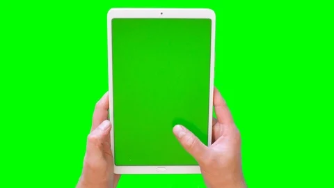 Men's hands swipe on the surface with a ... | Stock Video | Pond5