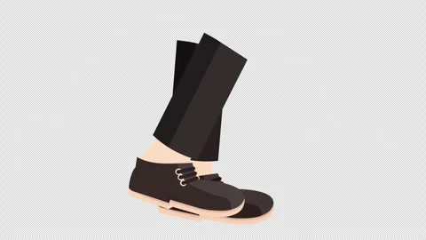 Men's legs. Animation of walking in boot... | Stock Video | Pond5