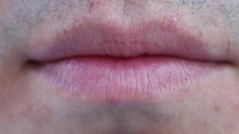 Men's lips - close up footage | Stock Video | Pond5
