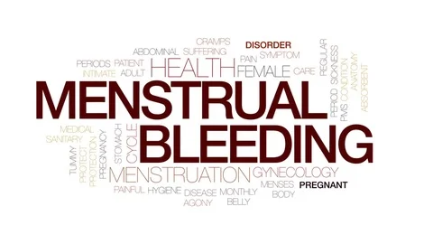 Menstrual bleeding animated word cloud, ... | Stock Video | Pond5
