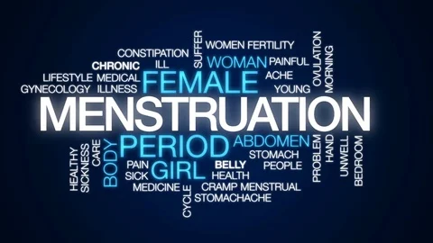 Menstruation animated word cloud, text d... | Stock Video | Pond5