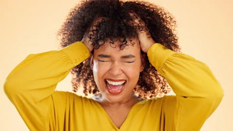 Mental health, stress and shouting with ... | Stock Video | Pond5