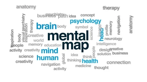 Mental map animated word cloud, text des... | Stock Video | Pond5
