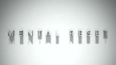 mental reset 3D title animation white te... | Stock Video | Pond5