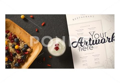 Menu card template for a restaurant ~ PSD Template #113404240