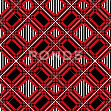 Menzies tartan red kilt diagonal fabric texture seamless pattern.Vector ...