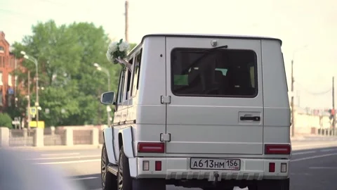 Mercedes Benz G class white luxury car d... | Stock Video | Pond5