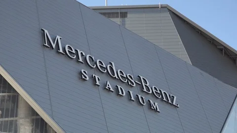 Mercedes-Benz Stadium logo | Stock Video | Pond5