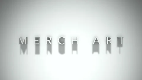 merch art 3D title animation with shadow... | Stock Video | Pond5