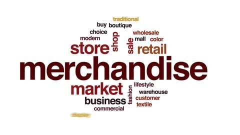 Merchandise animated word cloud, text de... | Stock Video | Pond5