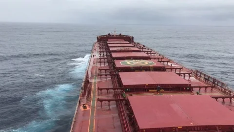 A merchant ship underway, deck view | Stock Video | Pond5