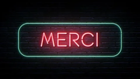 Merci word animation. Brick wall backgro... | Stock Video | Pond5