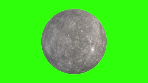 Mercury Planet Green Screen | Stock Video | Pond5
