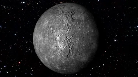 Mercury Rotating on Moving Star Backgrou... | Stock Video | Pond5