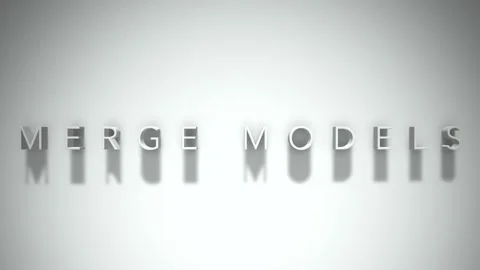 merge models 3D title animation white te... | Stock Video | Pond5