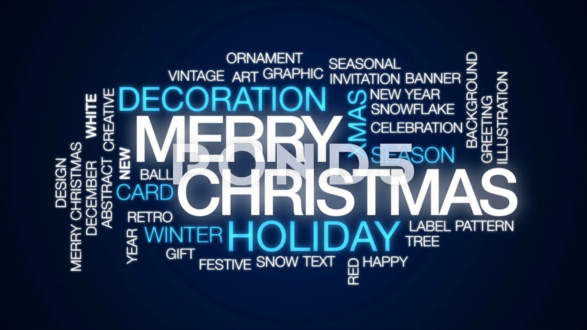 Merry Christmas Word Design