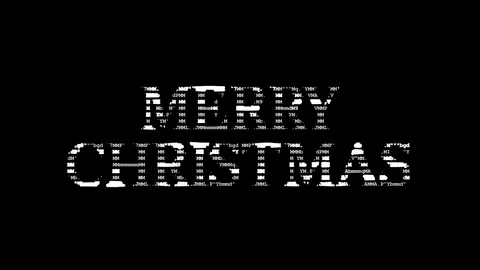Merry christmas ascii word animation on ... | Stock Video | Pond5