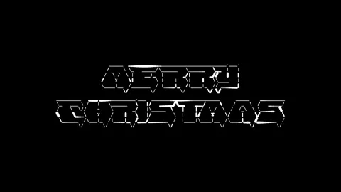 Merry christmas ascii word animation on ... | Stock Video | Pond5